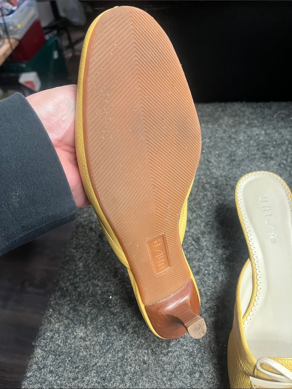 Unisa | Shoes | Unisa Yellow Leather Bow Backless Mule | Poshmark